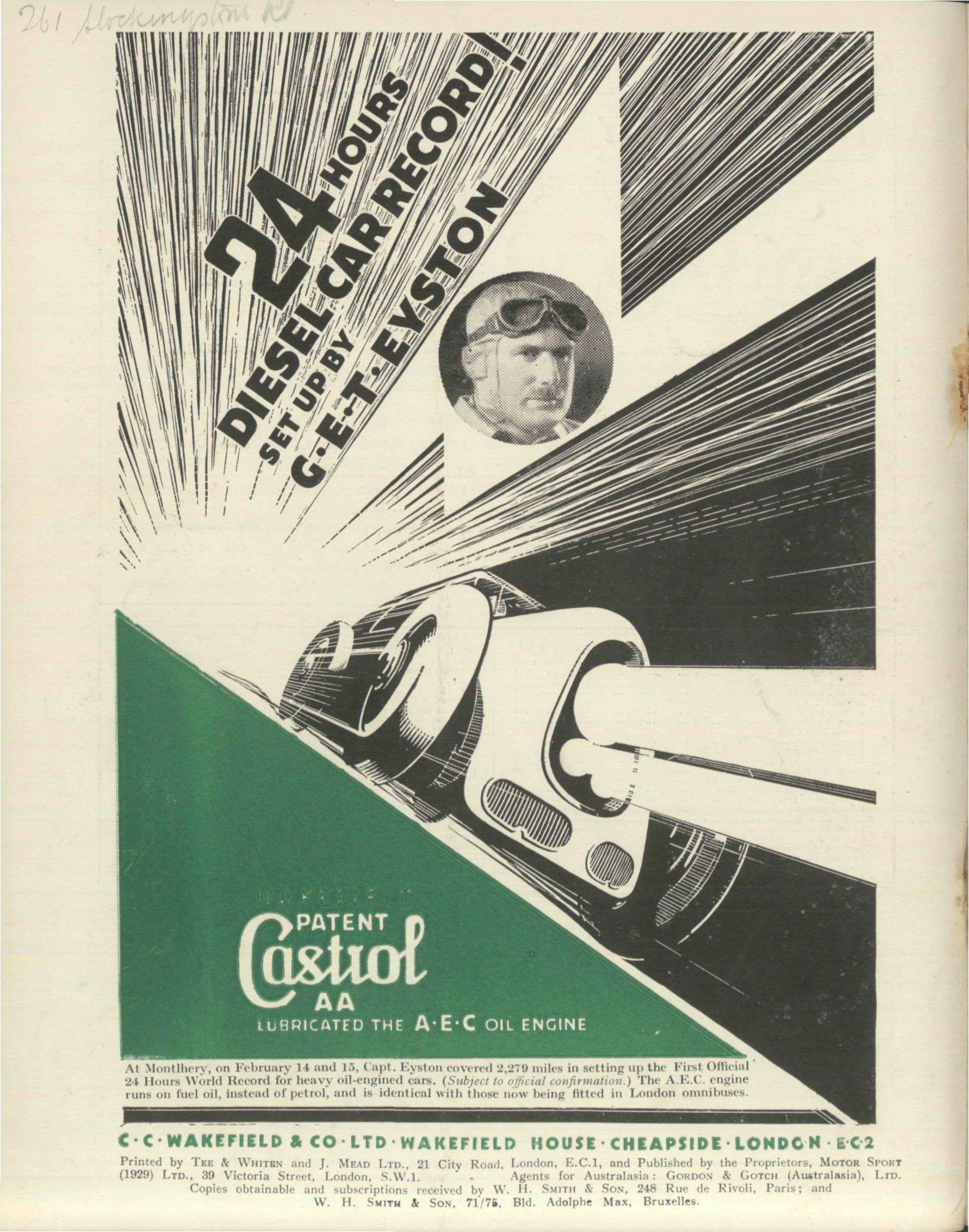 C·C·WAKEFIELD&CO·LTD·WAKEFIELD HOUSE·CHEAPSIDE·LONDON·E·C·2 - Motor ...