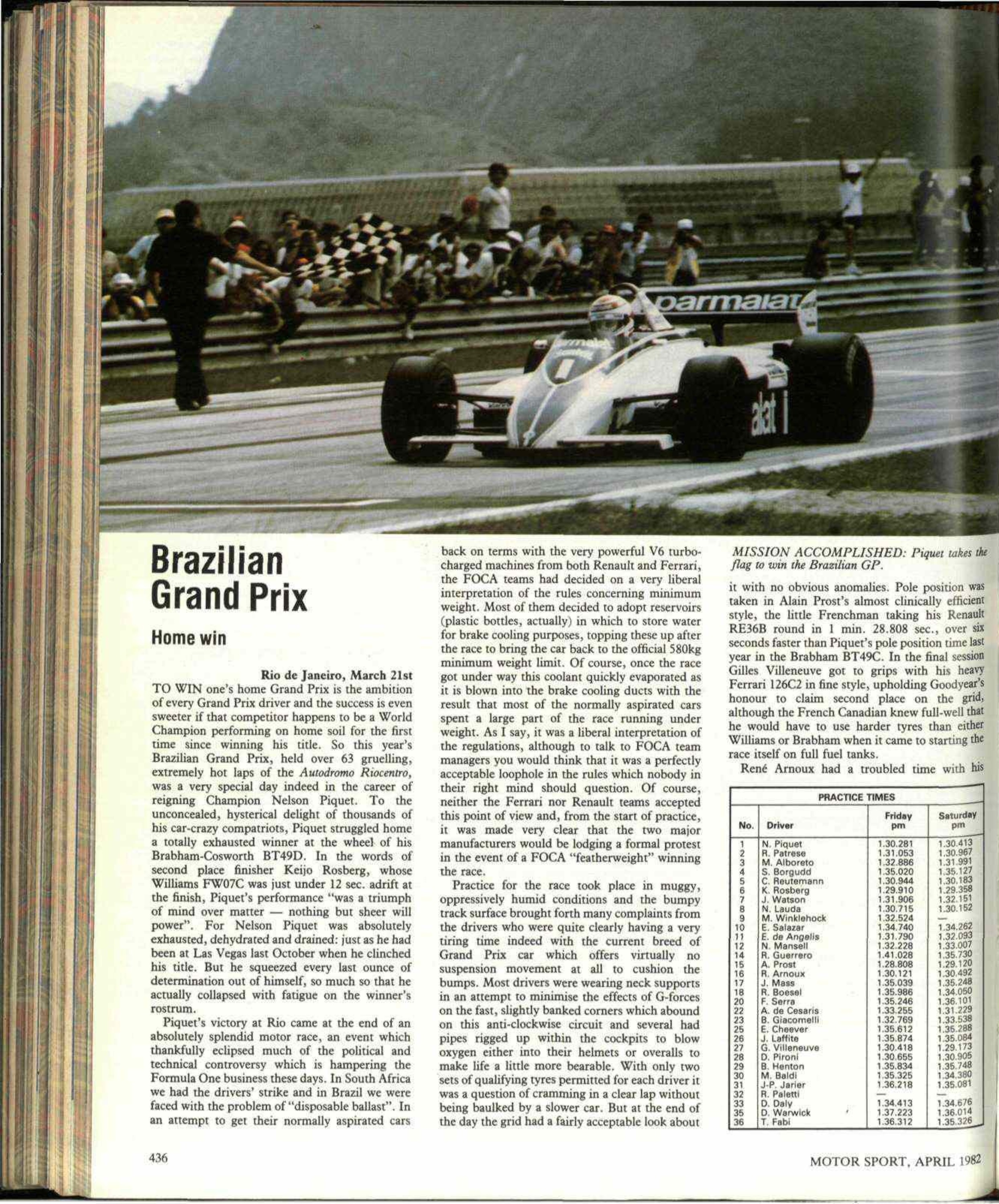 The Swedish Rally April 1982 - Motor Sport Magazine