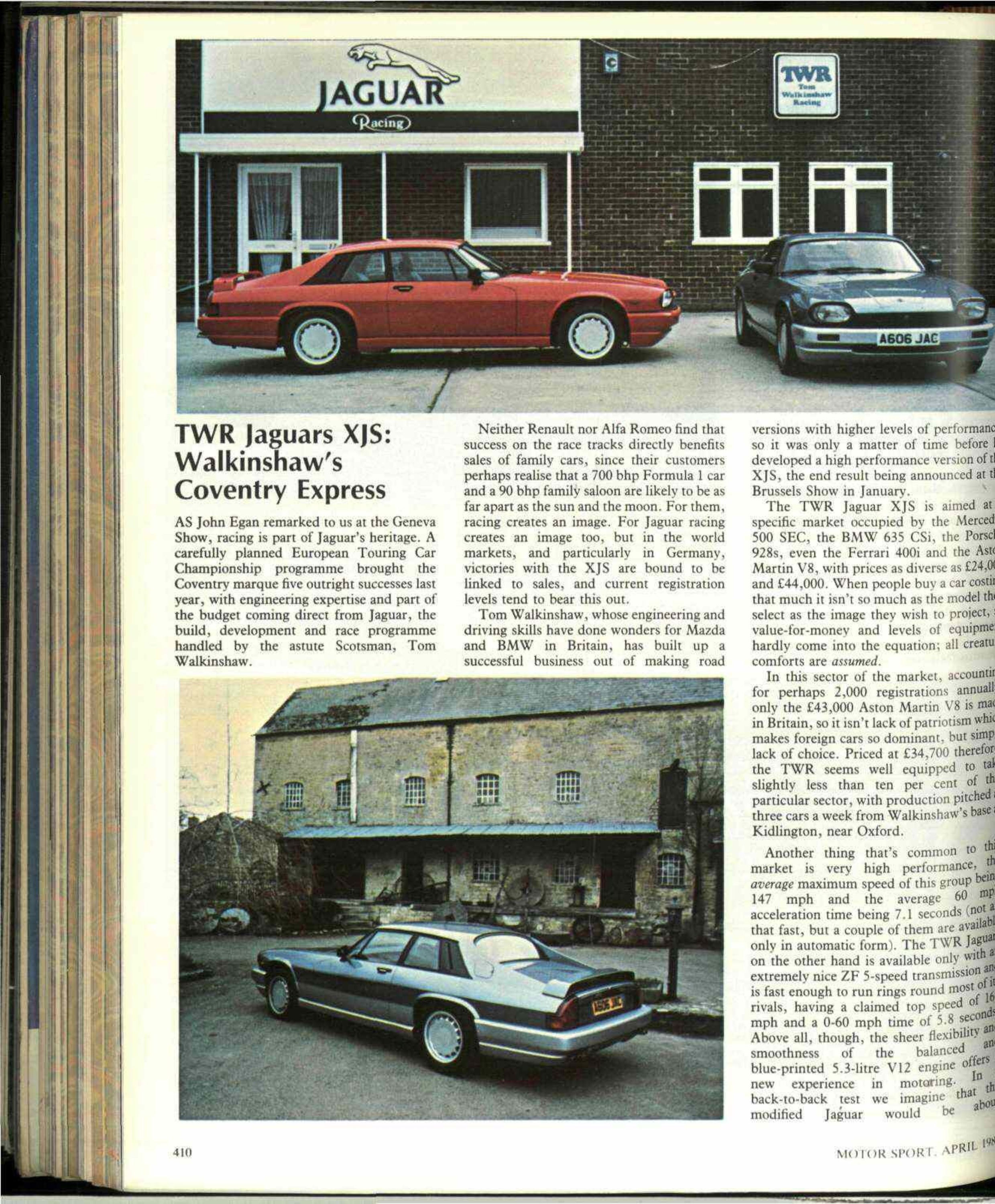 TWR Jaguars XJS: Walkinshaw's Coventry Express | Motor Sport Magazine ...