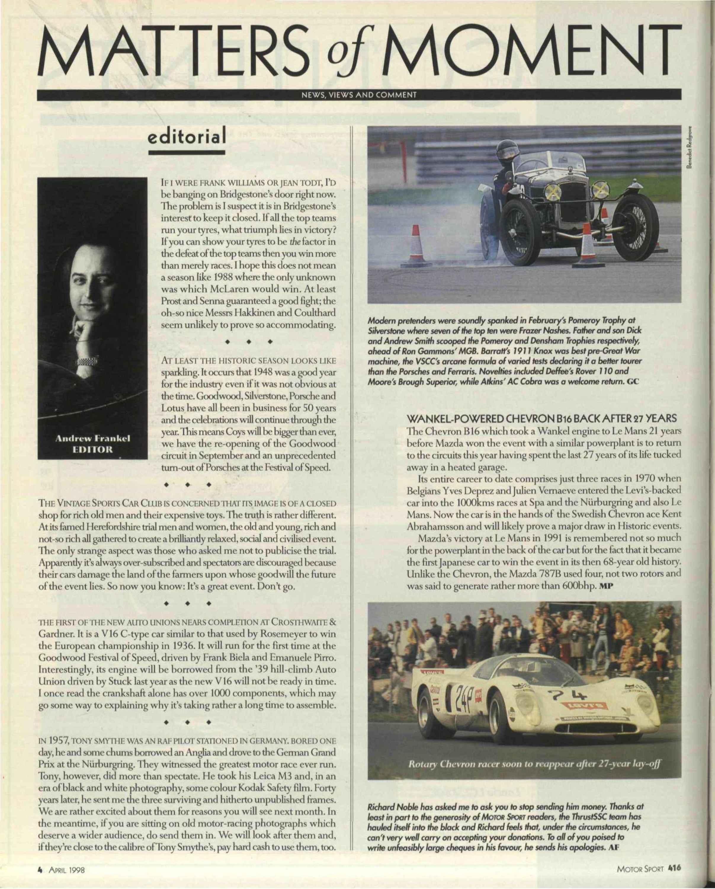 1984 Dallas Grand Prix: Nigel Roebuck's Legends April 1998 - Motor ...