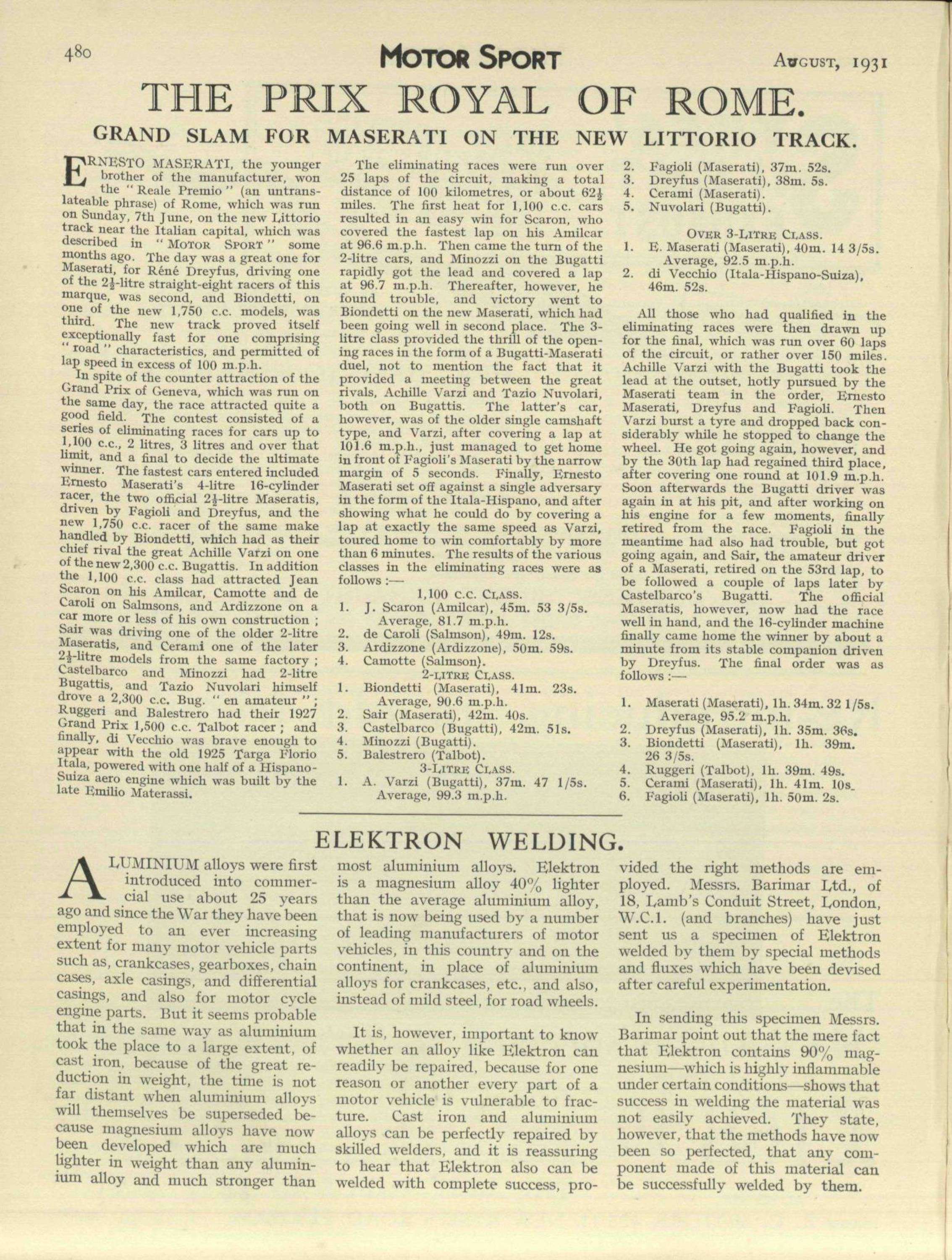 THE TRIUMPH "GNAT" August 1931 - Motor Sport Magazine