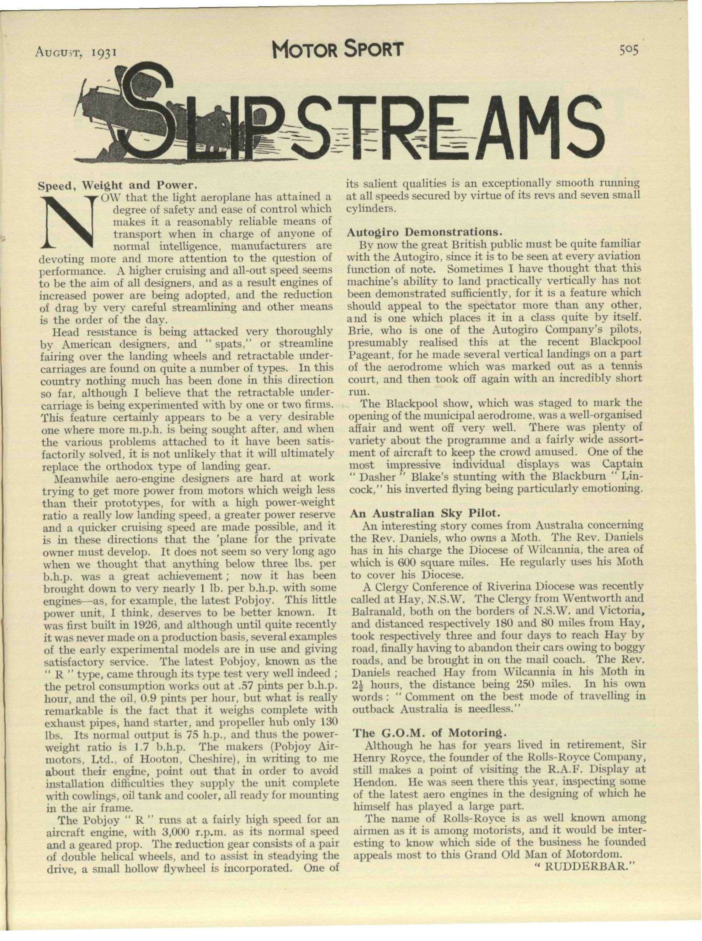 THE TRIUMPH "GNAT" August 1931 - Motor Sport Magazine