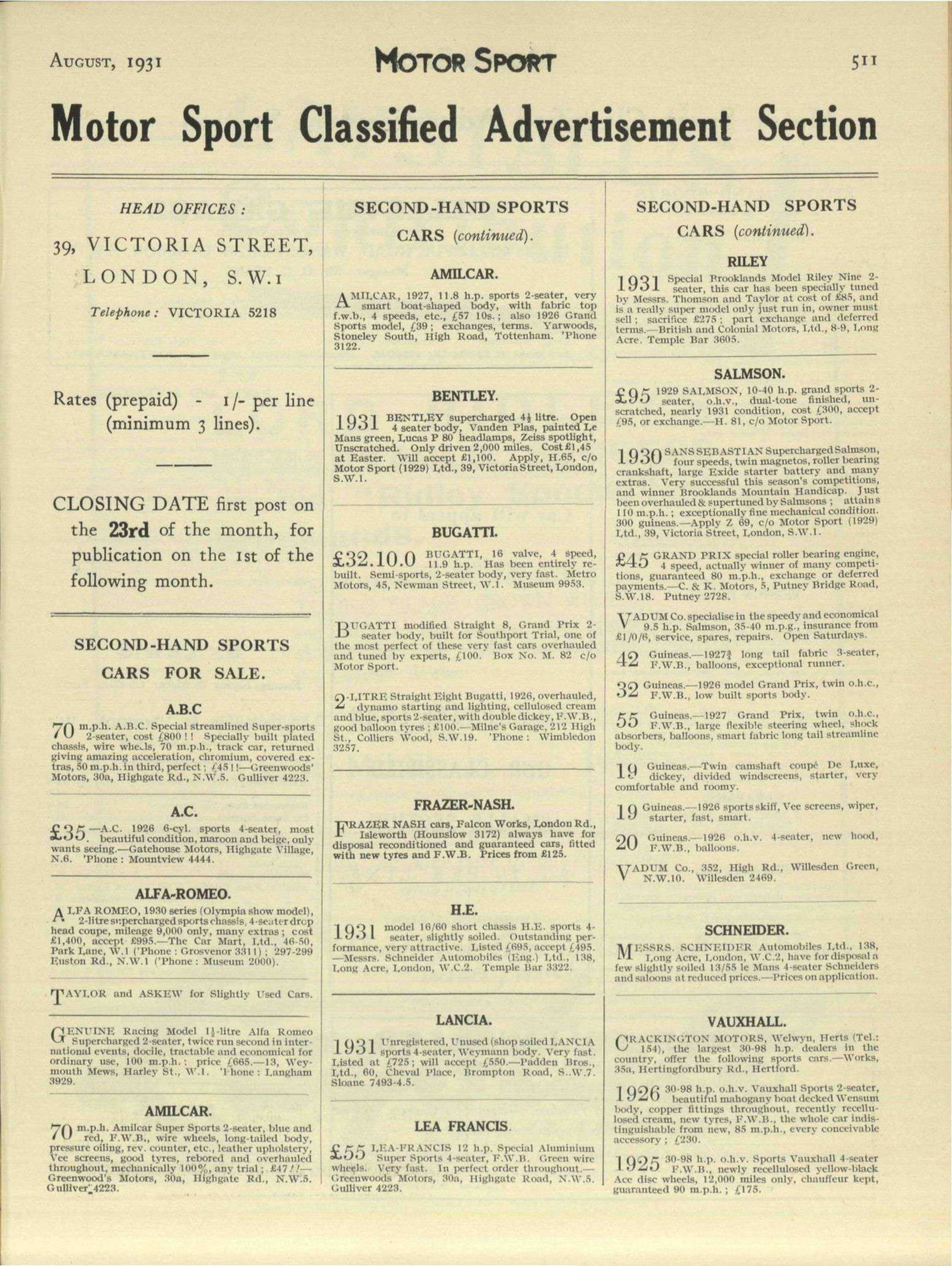 THE TRIUMPH "GNAT" August 1931 - Motor Sport Magazine