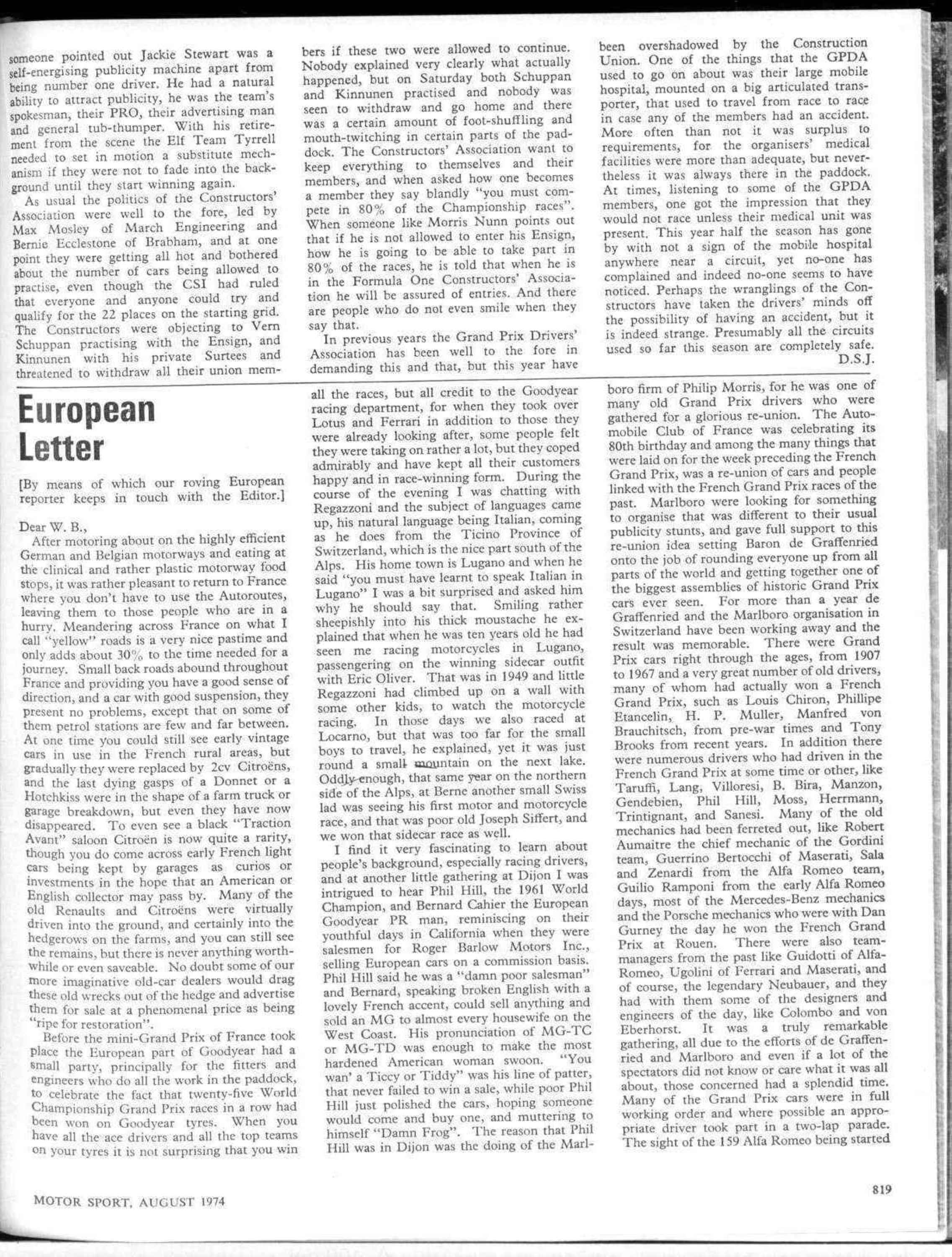 Rally Review, August 1974 August 1974 - Motor Sport Magazine