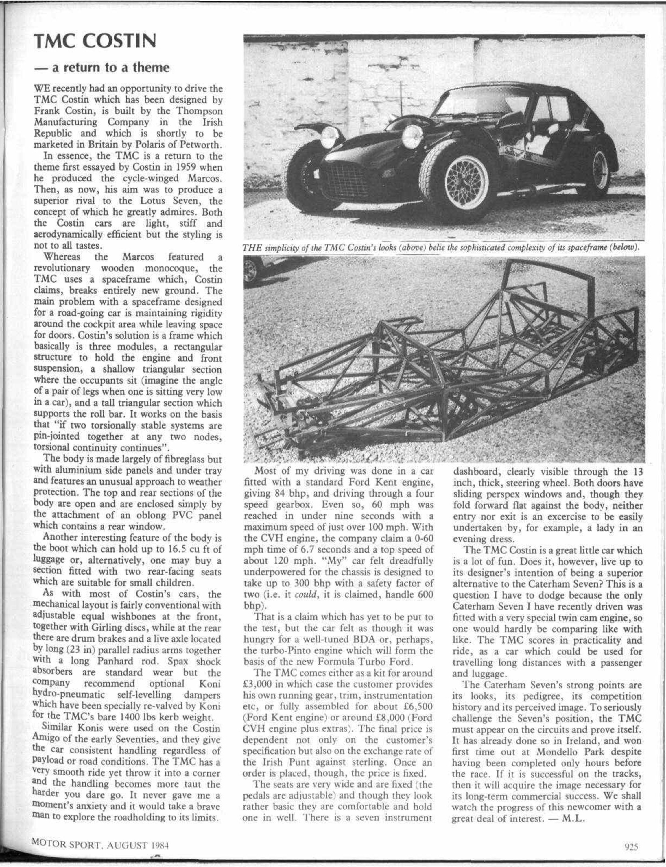 TMC Costin | Motor Sport Magazine Archive
