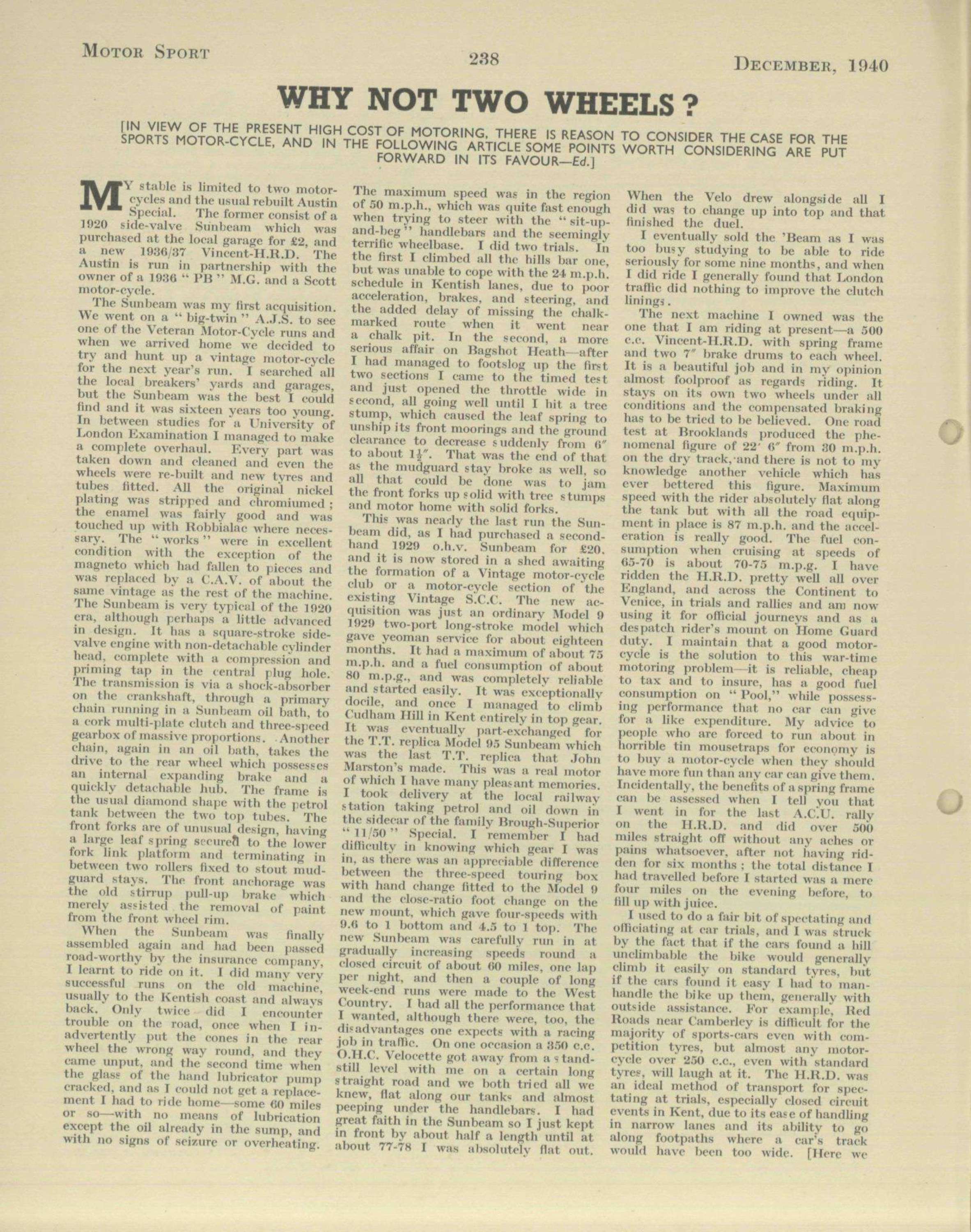 December 1940 Issue of Motor Sport Magazine | Read Online