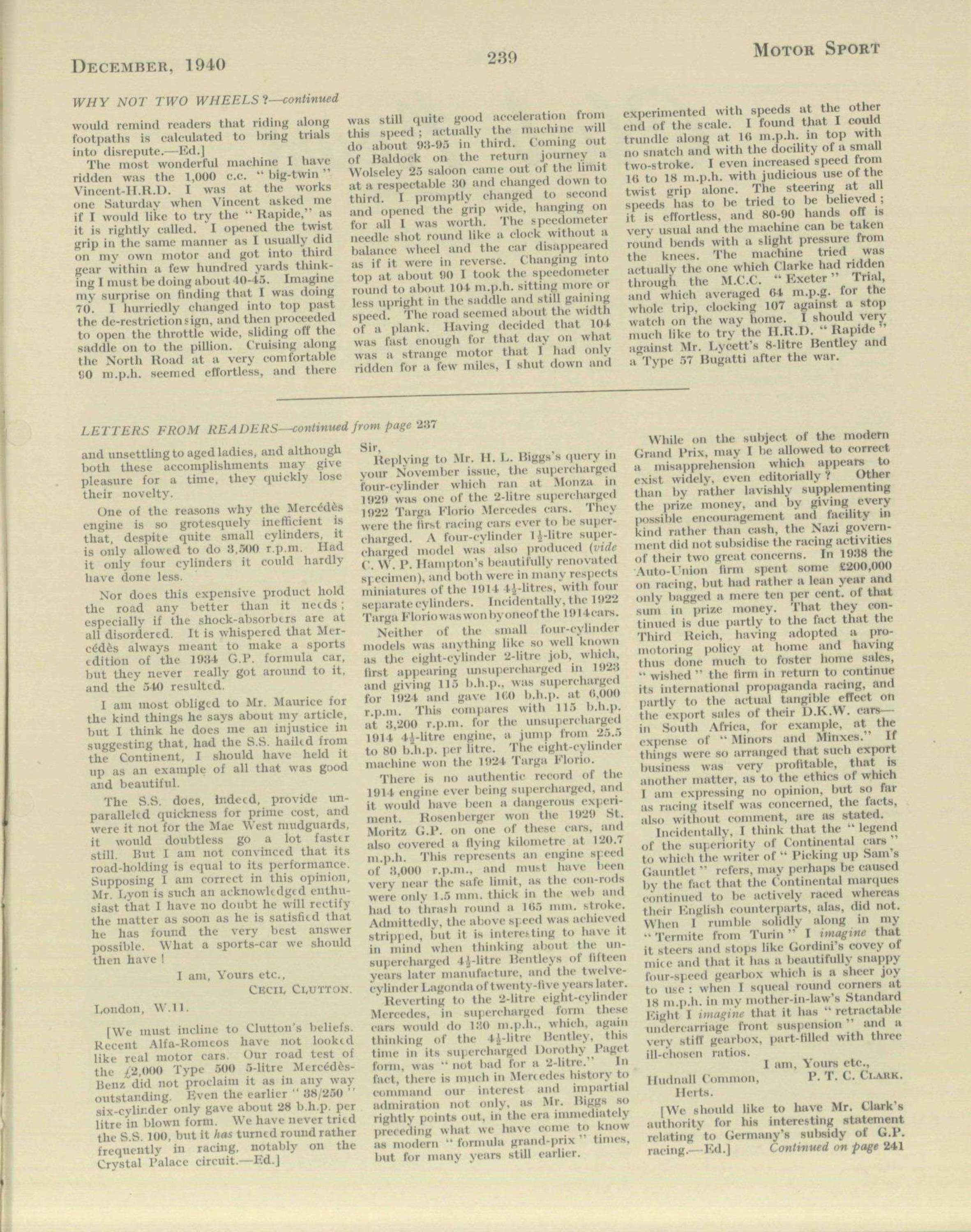 December 1940 Issue of Motor Sport Magazine | Read Online