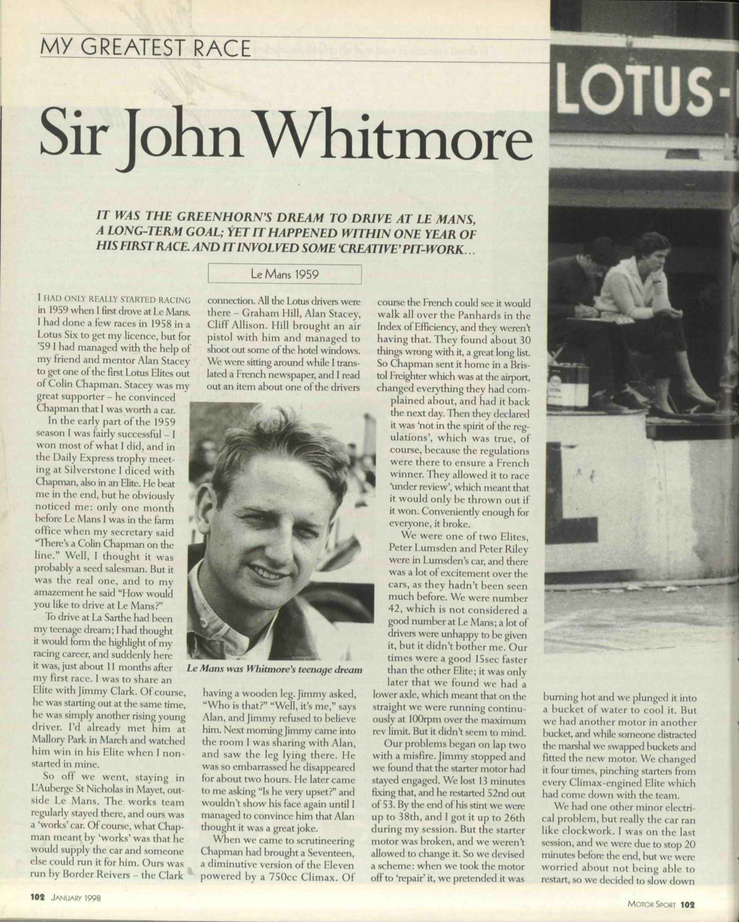 Sir John Whitmore | Motor Sport Magazine Archive