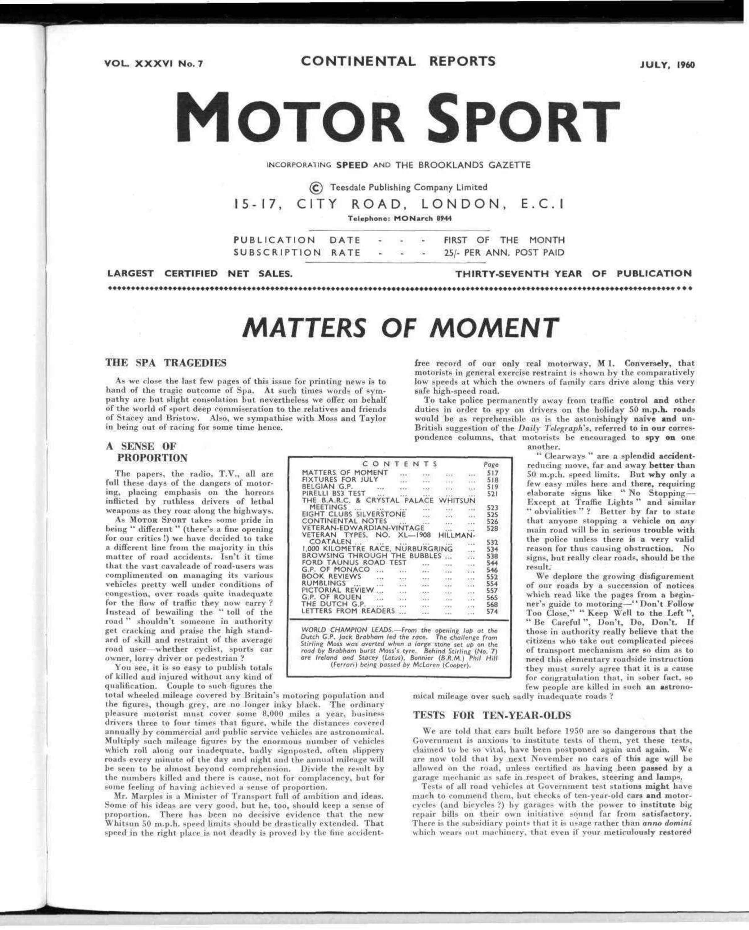 July 1960 - Motor Sport Magazine