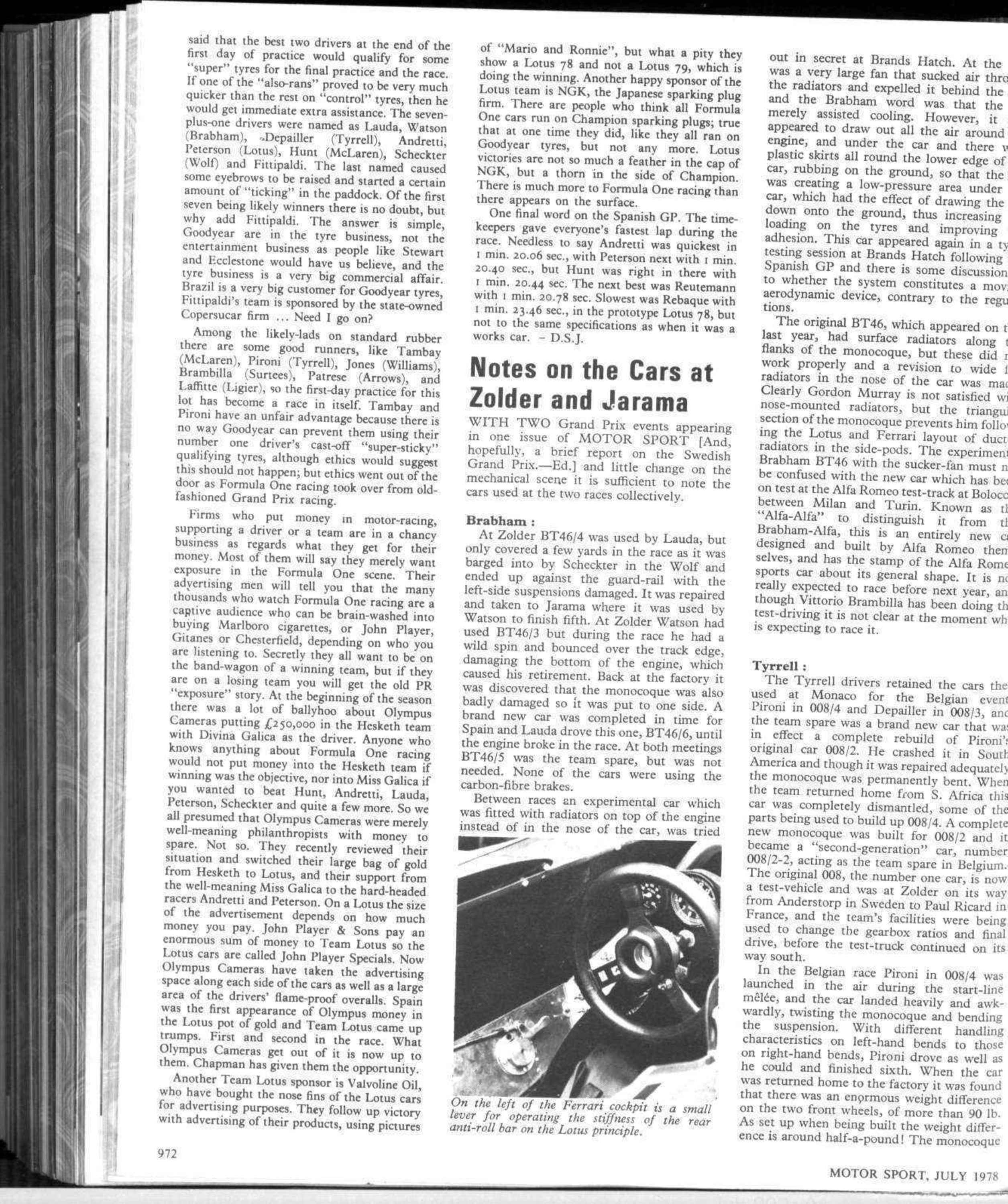 1978 Swedish Grand Prix race report July 1978 - Motor Sport Magazine