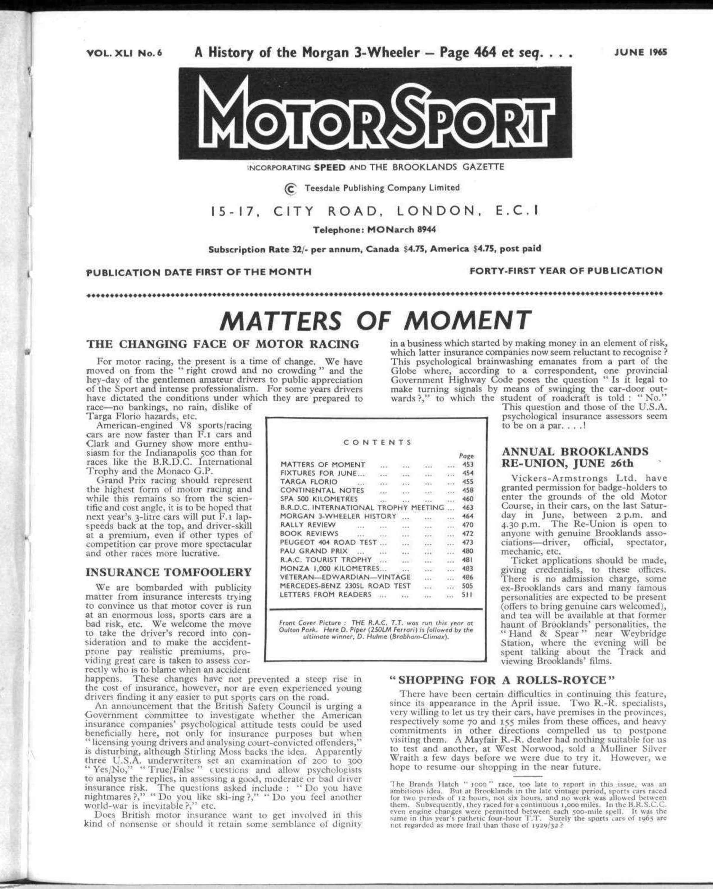 June 1965 - Motor Sport Magazine