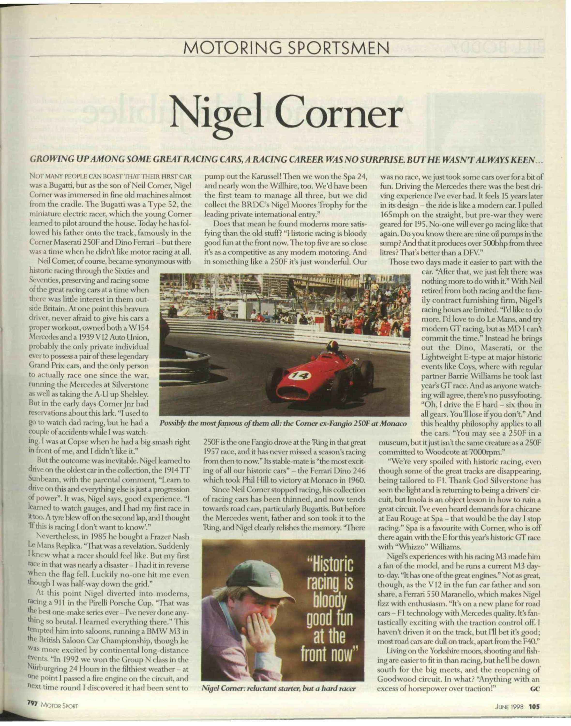 Nigel Corner | Motor Sport Magazine Archive