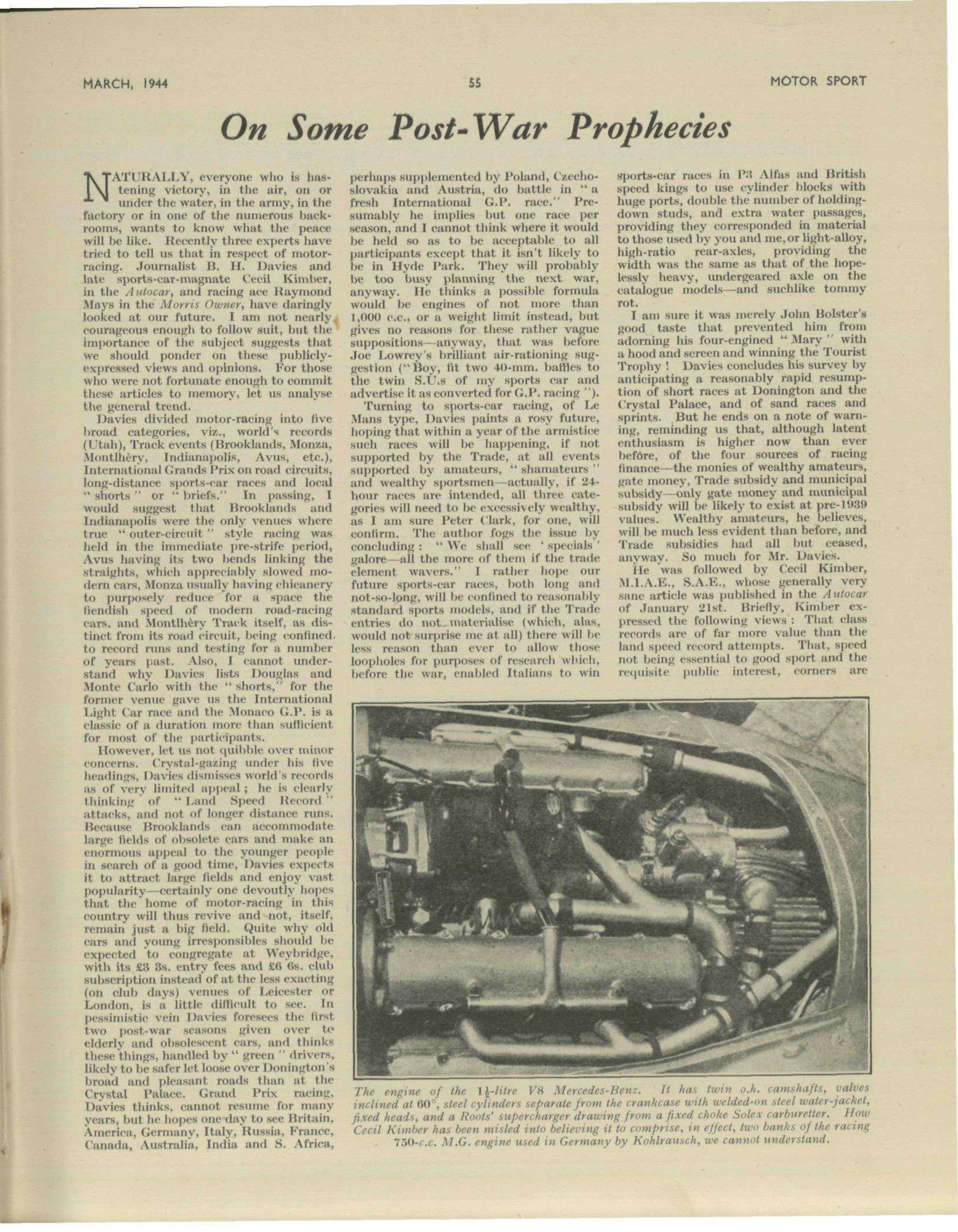 CONTENTS, March 1944 March 1944 - Motor Sport Magazine