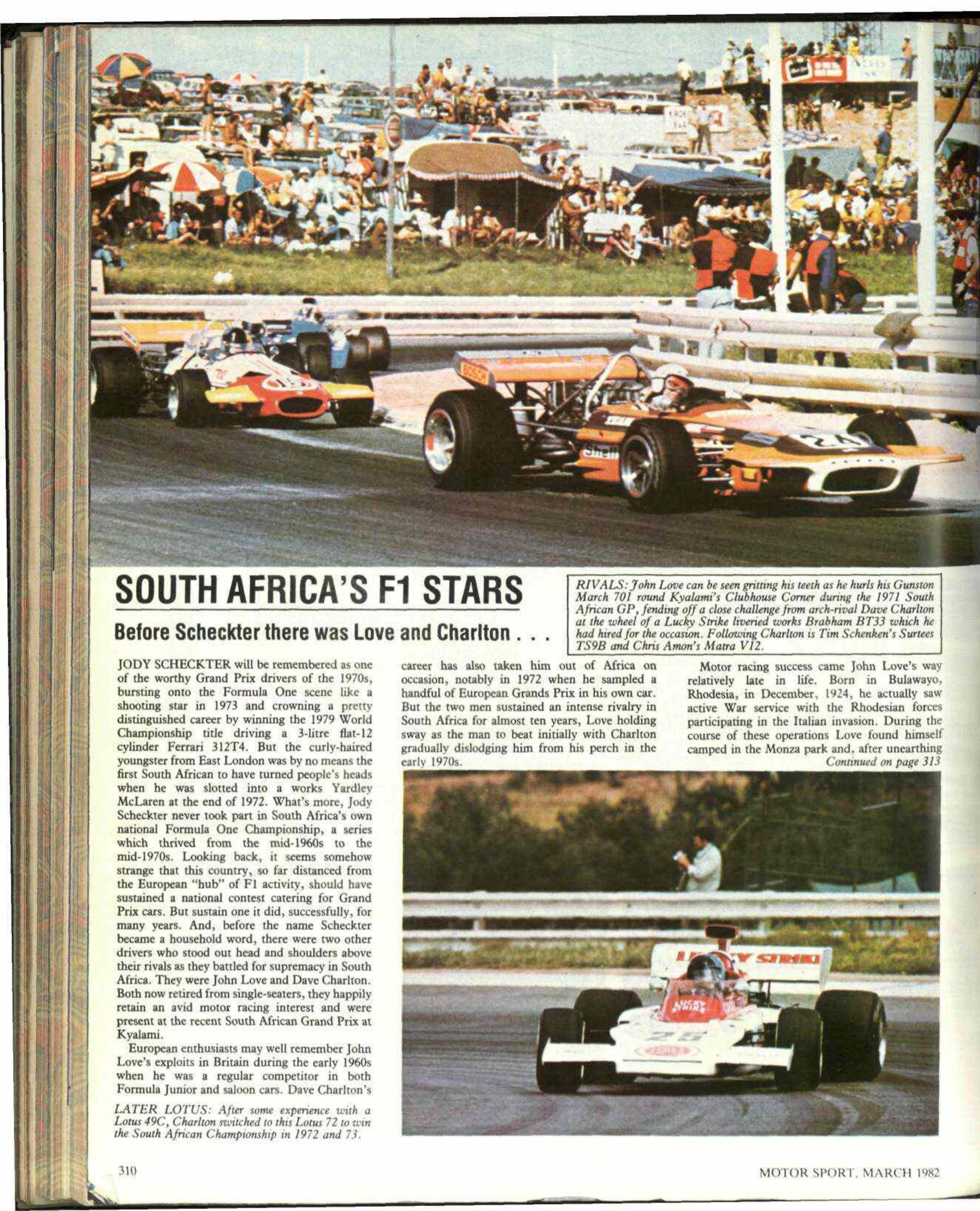 South Africa's F1 stars | Motor Sport Magazine Archive