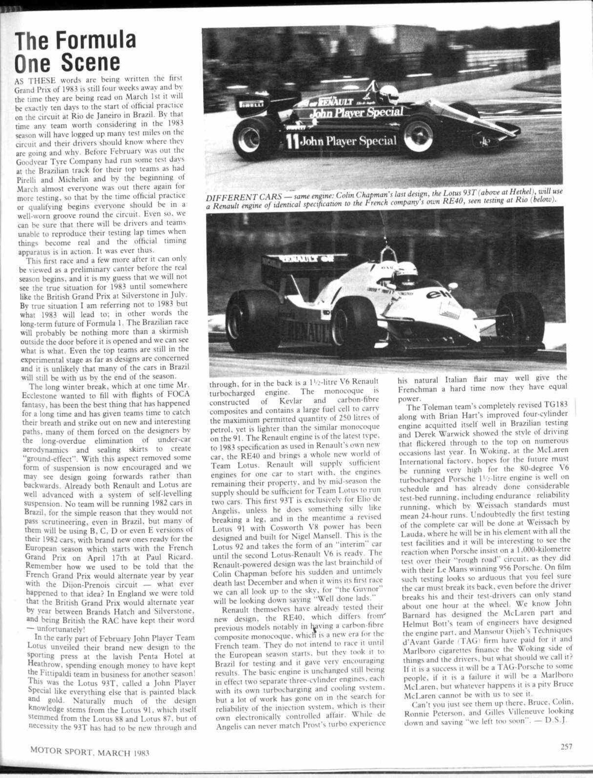 Lancia-Ferrari Group C contender March 1983 - Motor Sport Magazine