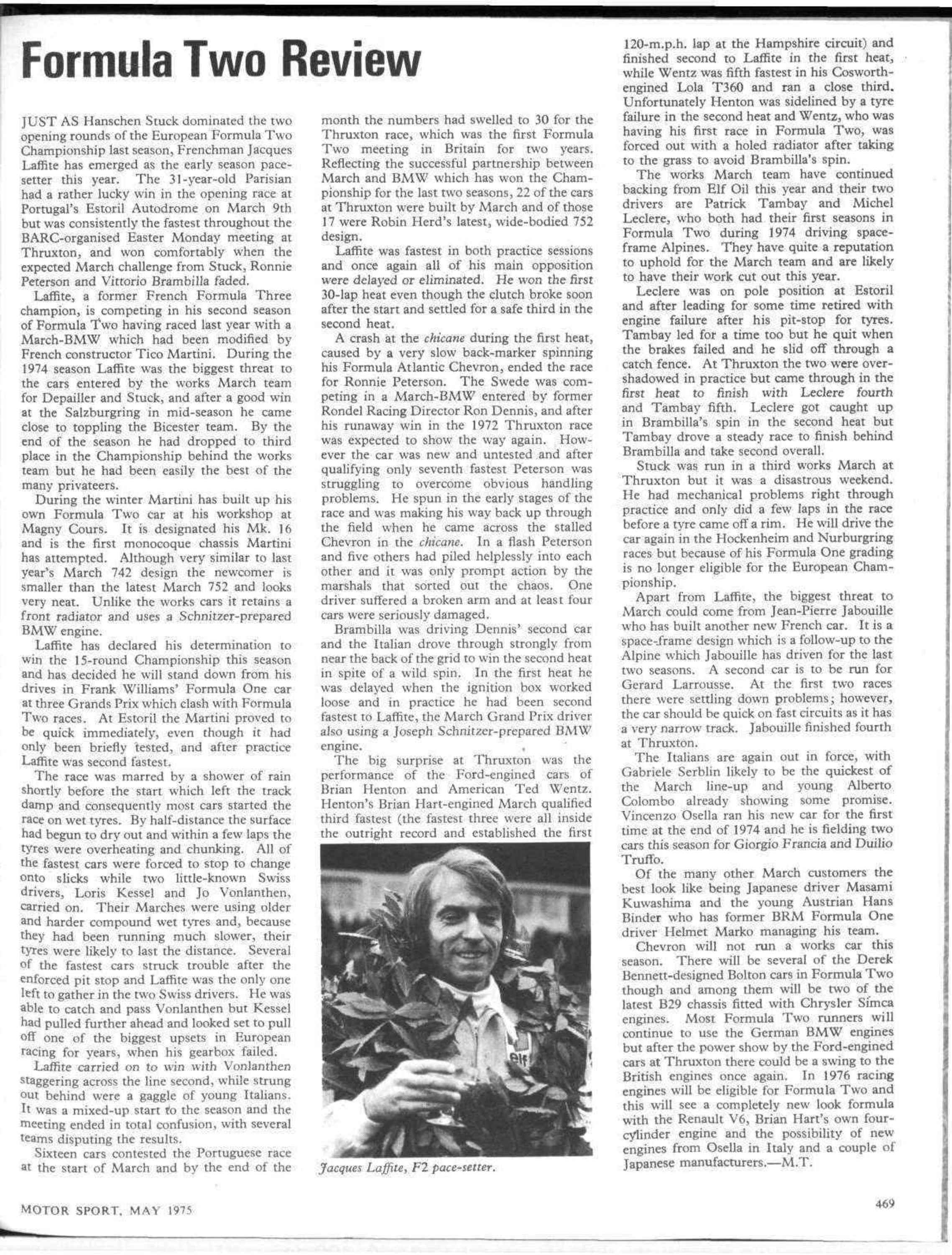 Group 5 Racing - Still in Good shape May 1975 - Motor Sport Magazine