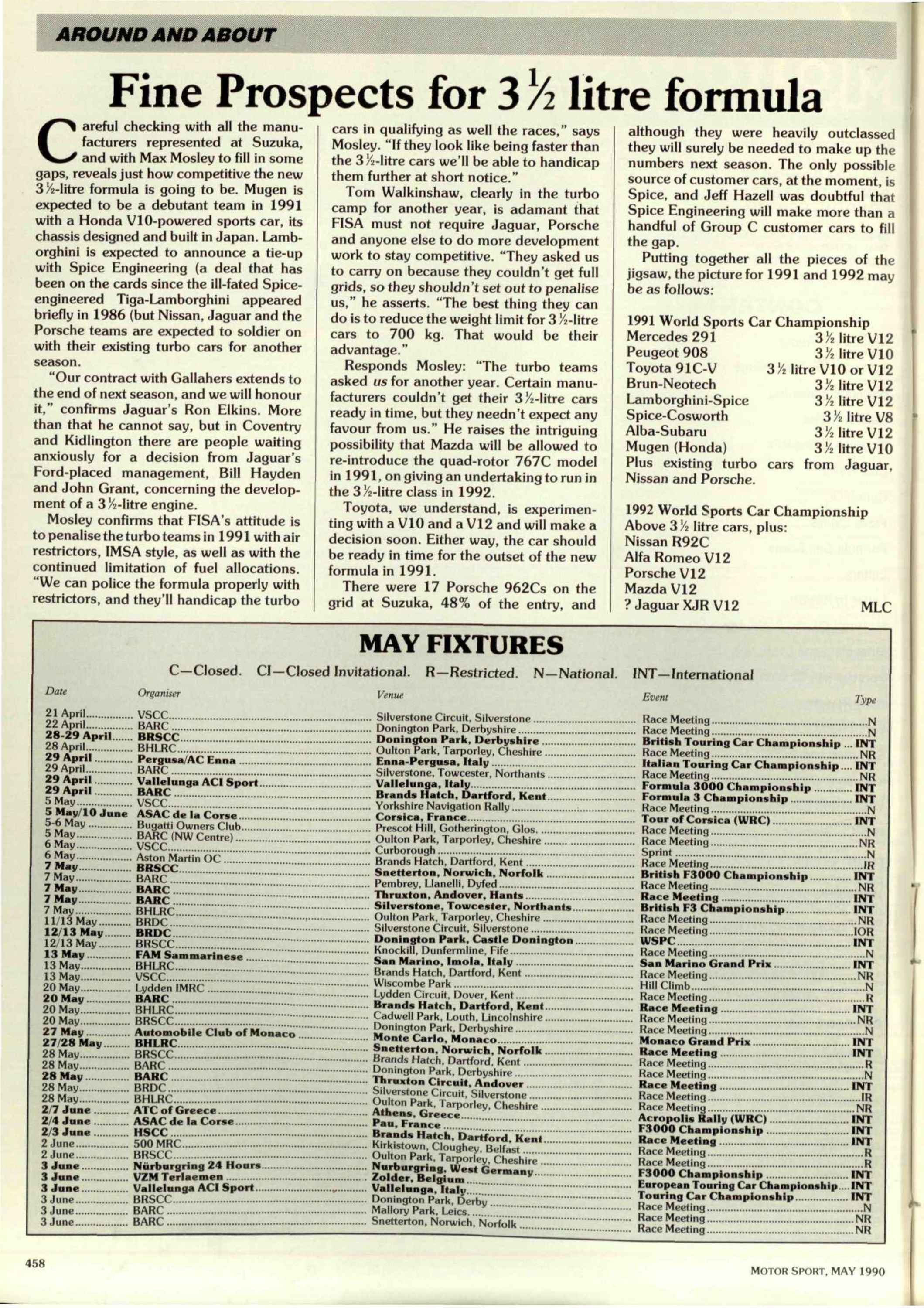 May 1990 - Motor Sport Magazine