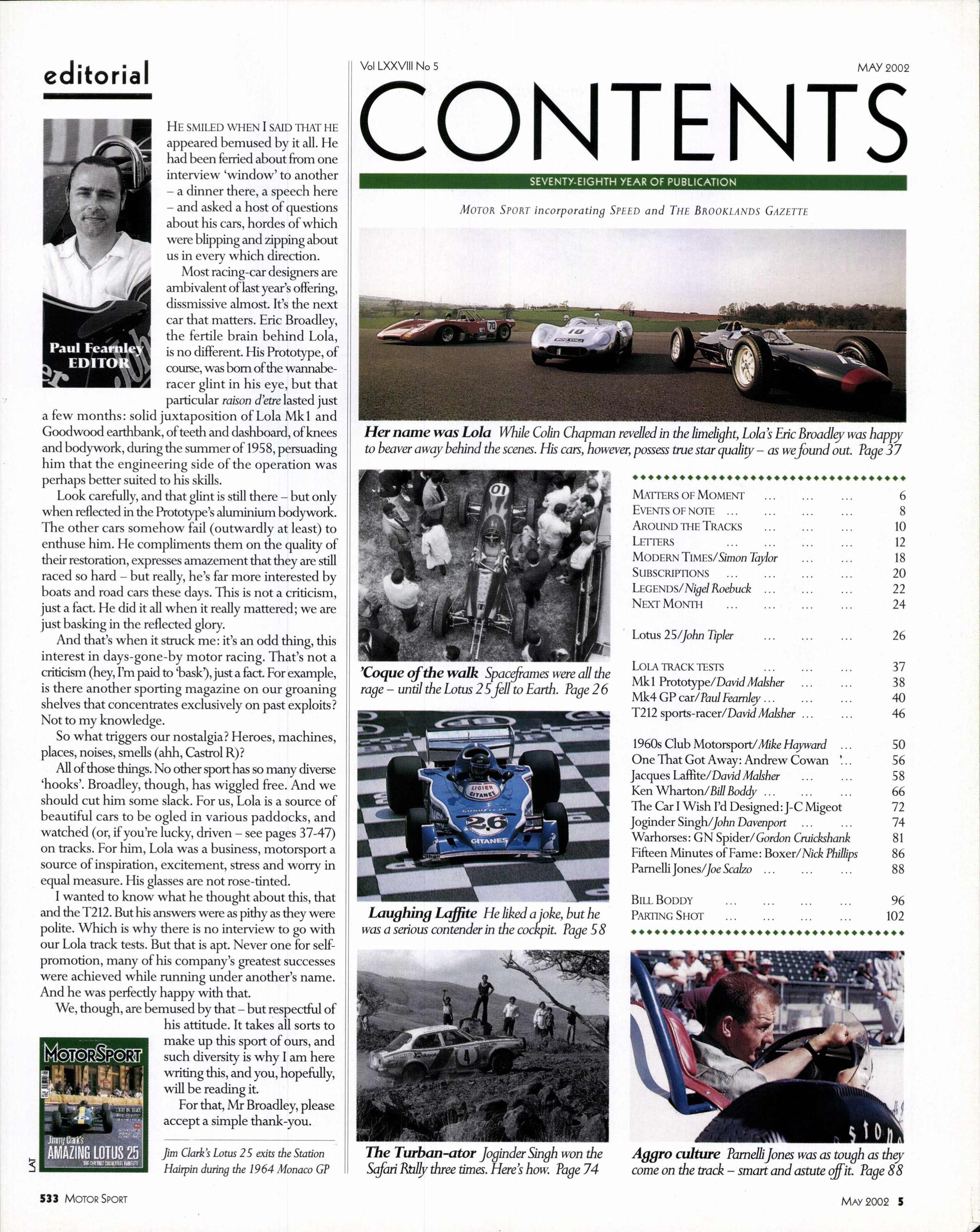 Fighting chance May 2002 - Motor Sport Magazine