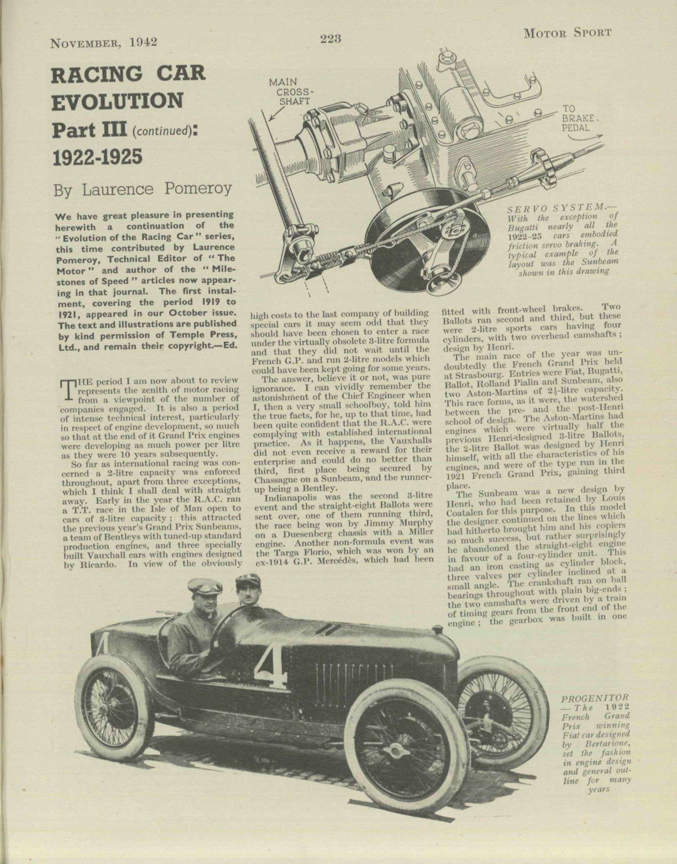 Racing car evolution part III: 1922-1925 - Motor Sport Magazine