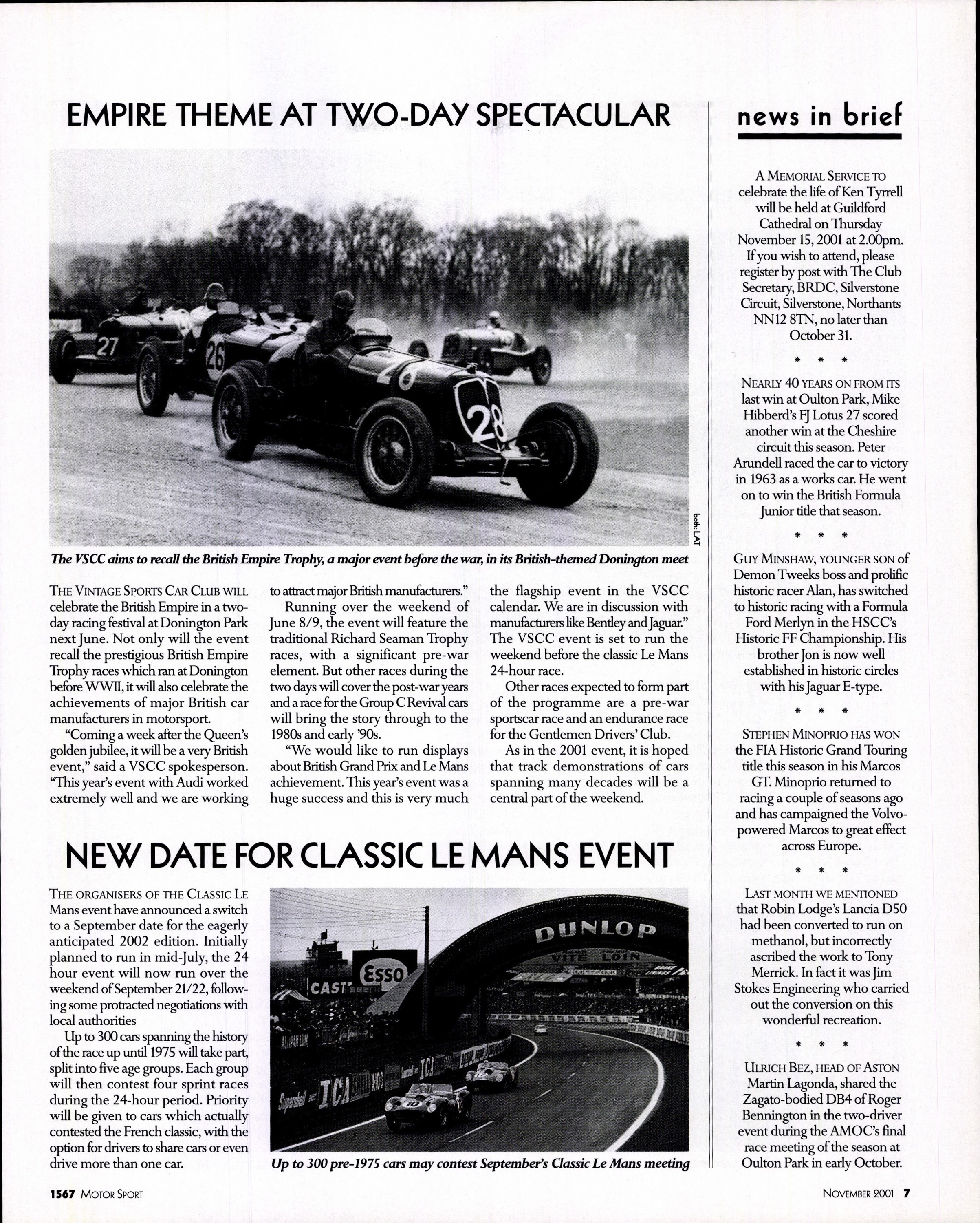 Rolls-Royce's rivals November 2001 - Motor Sport Magazine