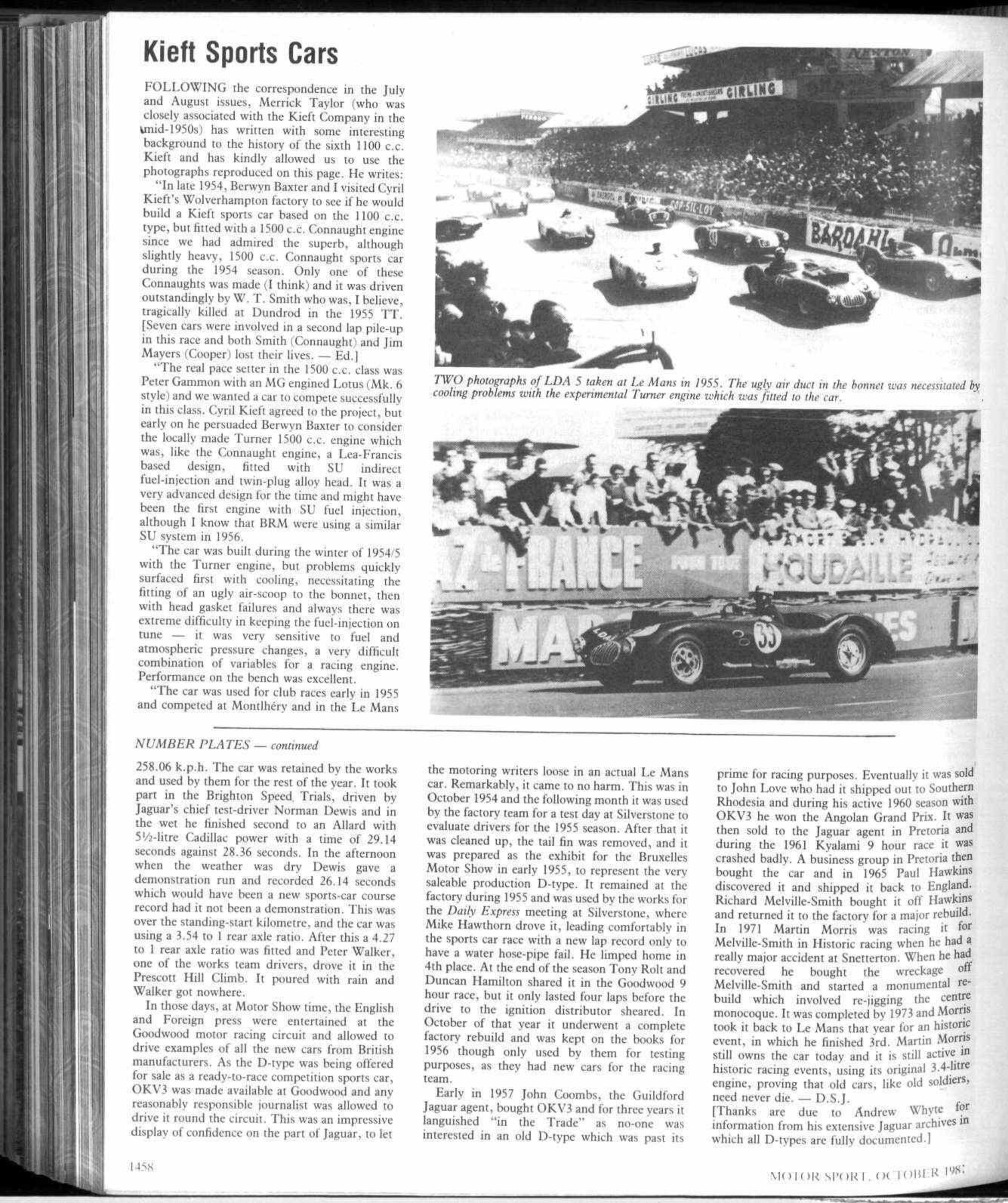 Kieft Sports Cars | Motor Sport Magazine Archive
