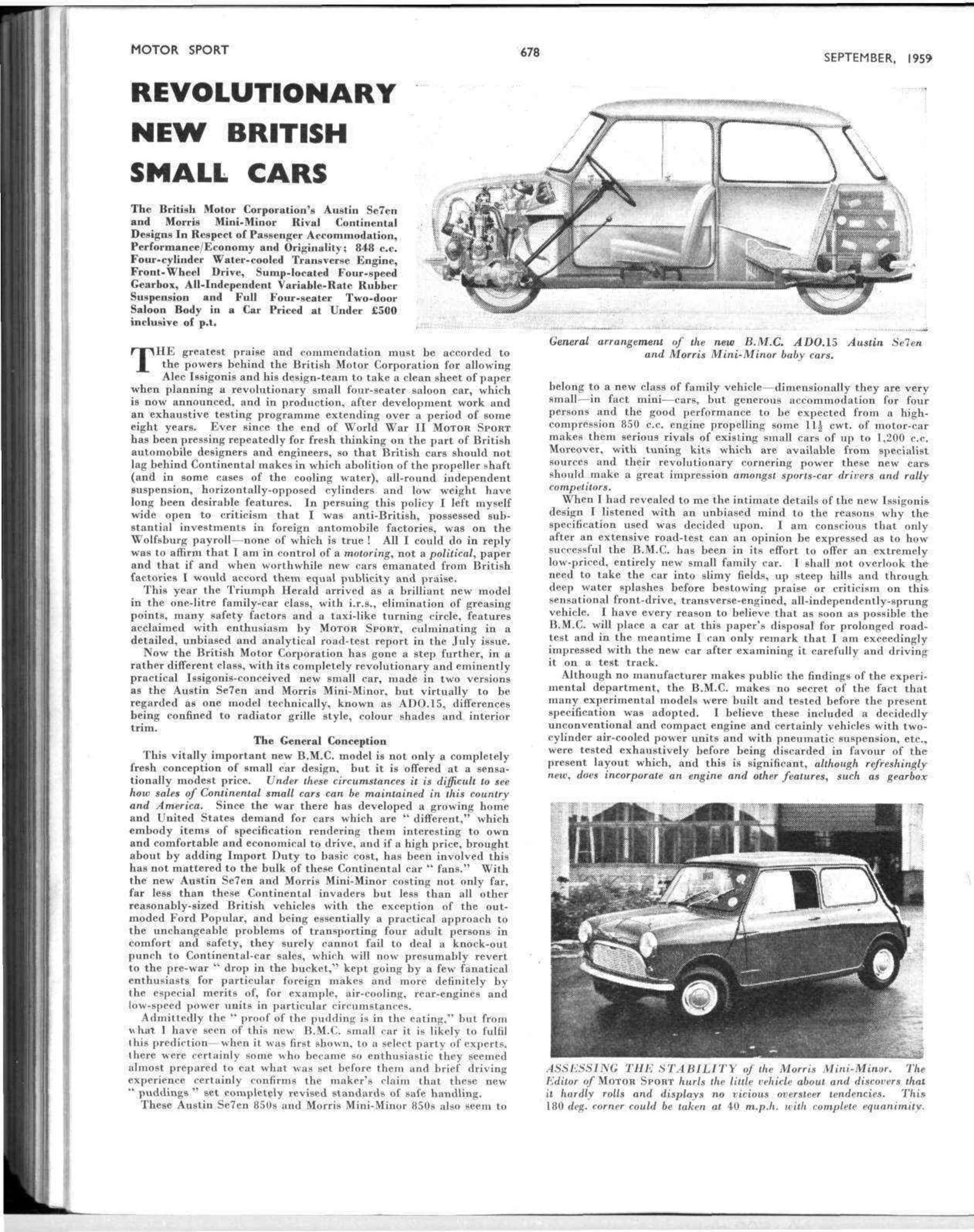 Revolutionary New British Small Cars - Motor Sport Magazine