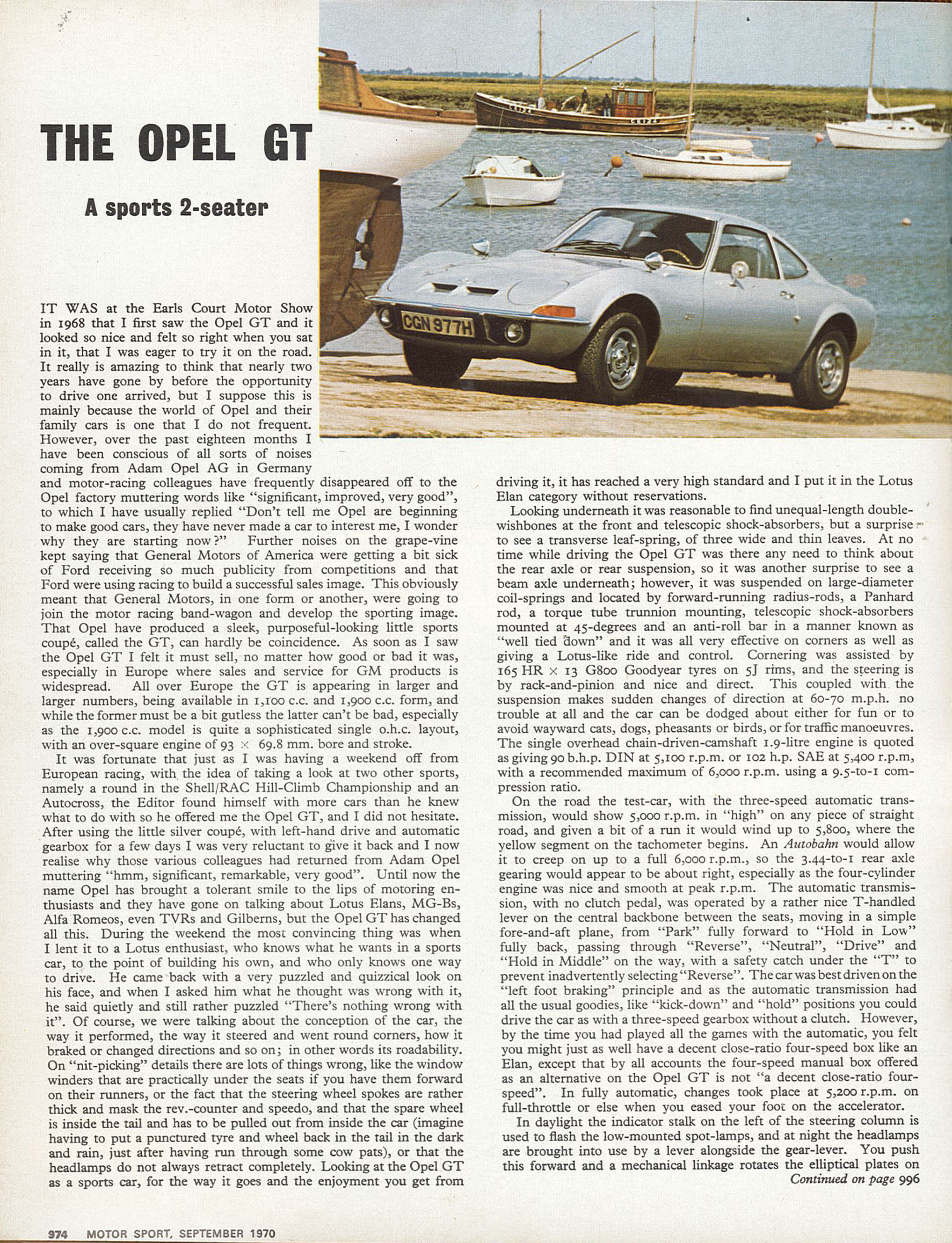 The Opel GT | Motor Sport Magazine Archive