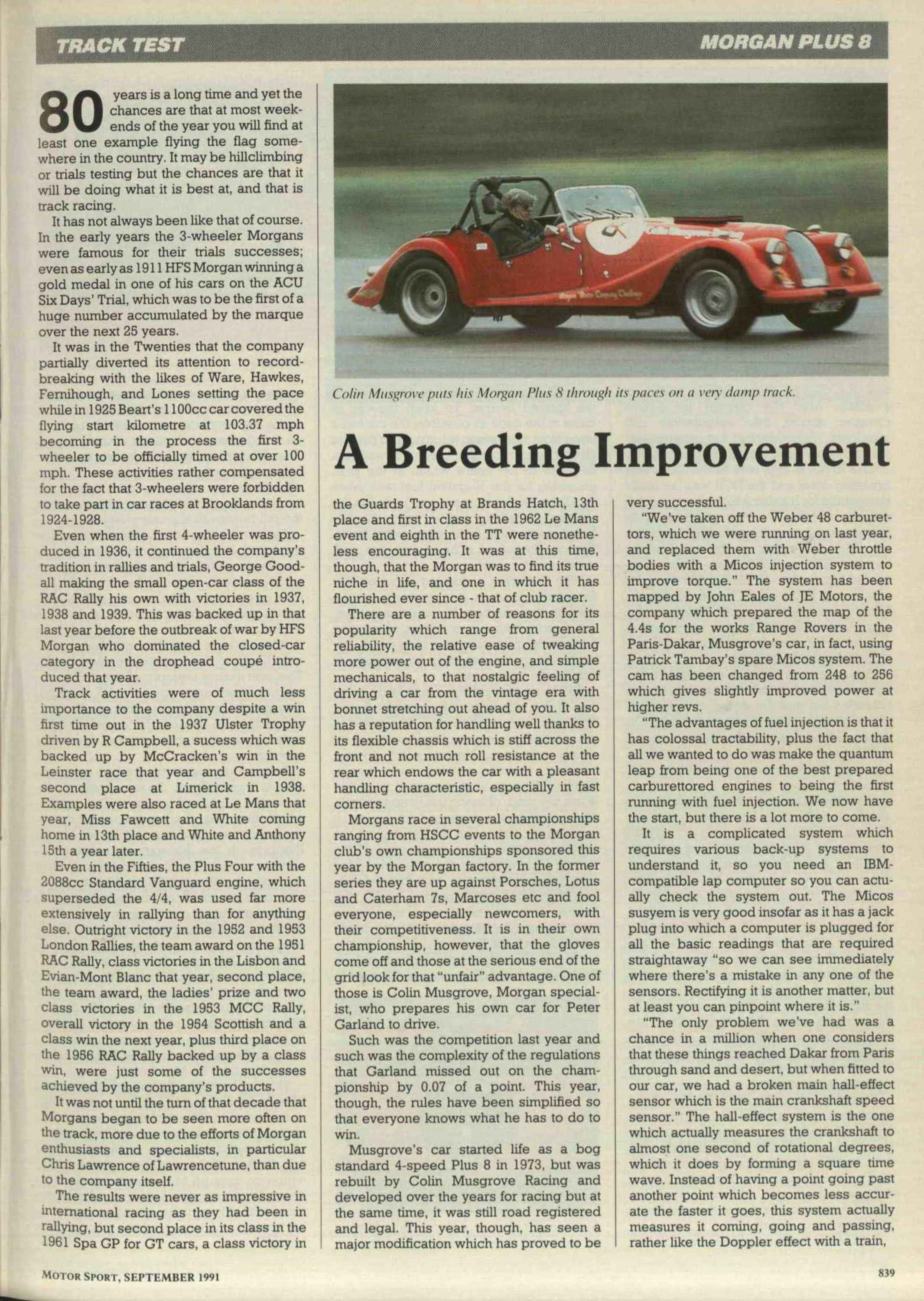 Track test -- Morgan Plus 8 | Motor Sport Magazine Archive